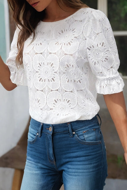 Flower Pattern Top – BLUE TAYLOR