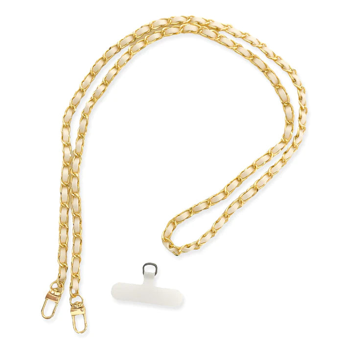 Long Vegan Leather Phone Chain - White – BLUE TAYLOR