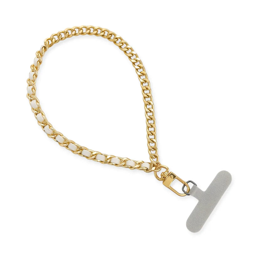 Wrist Vegan Leather Phone Chain - White – BLUE TAYLOR